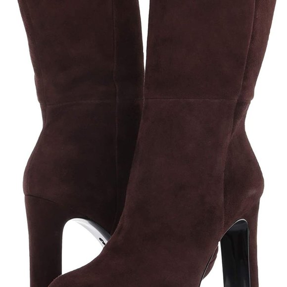 Calvin Klein | Shoes | Calvin Klein Suede Boots Coffee Bean Size 9 Nwot ...